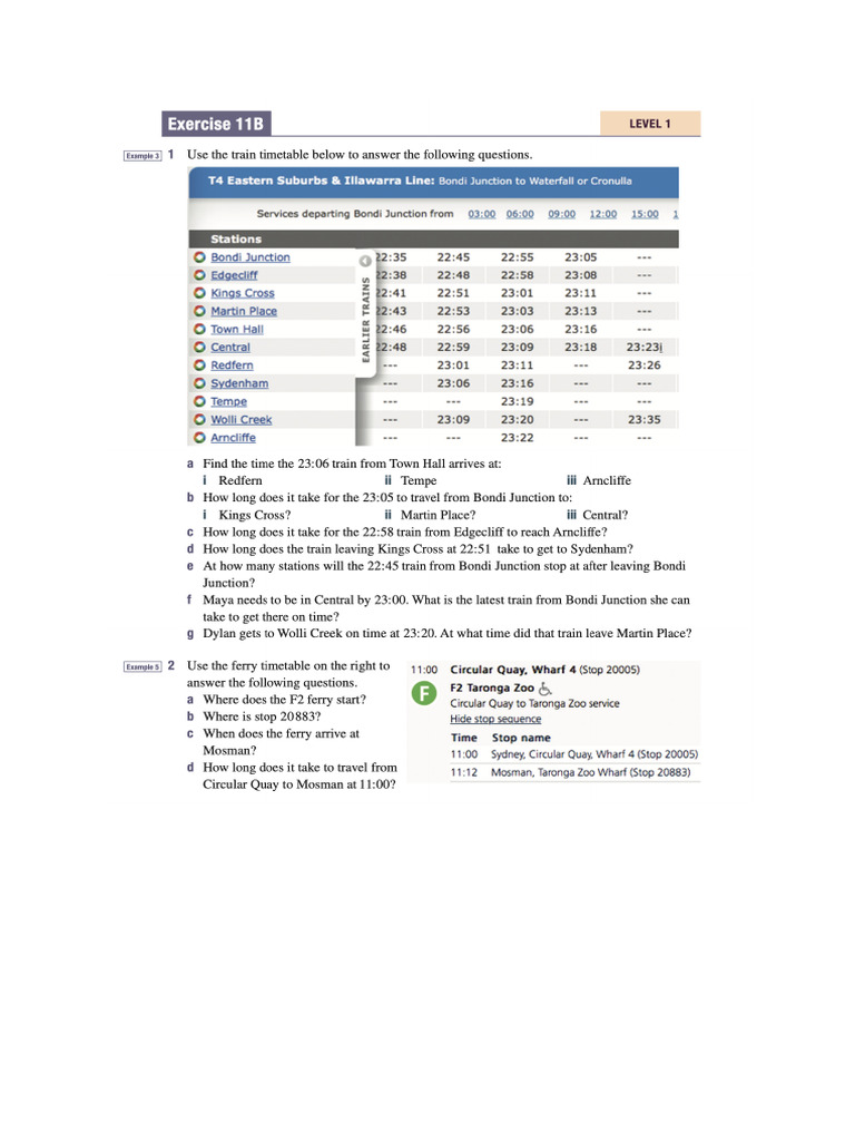11B Timetables | PDF