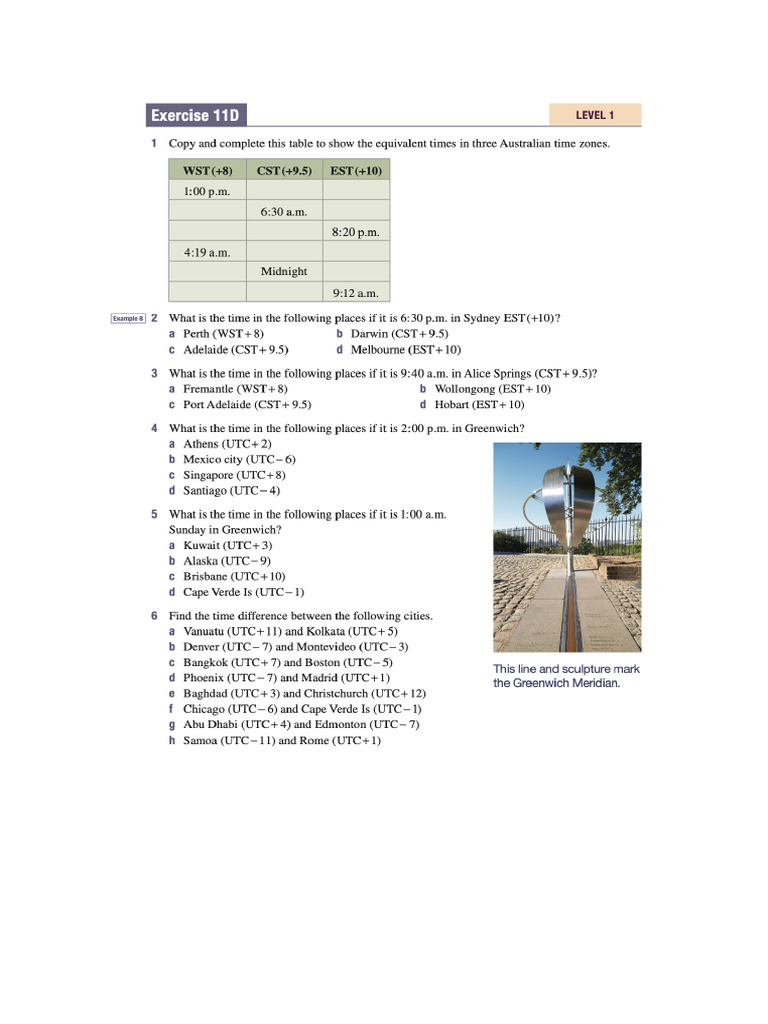 11D Time Zones | PDF