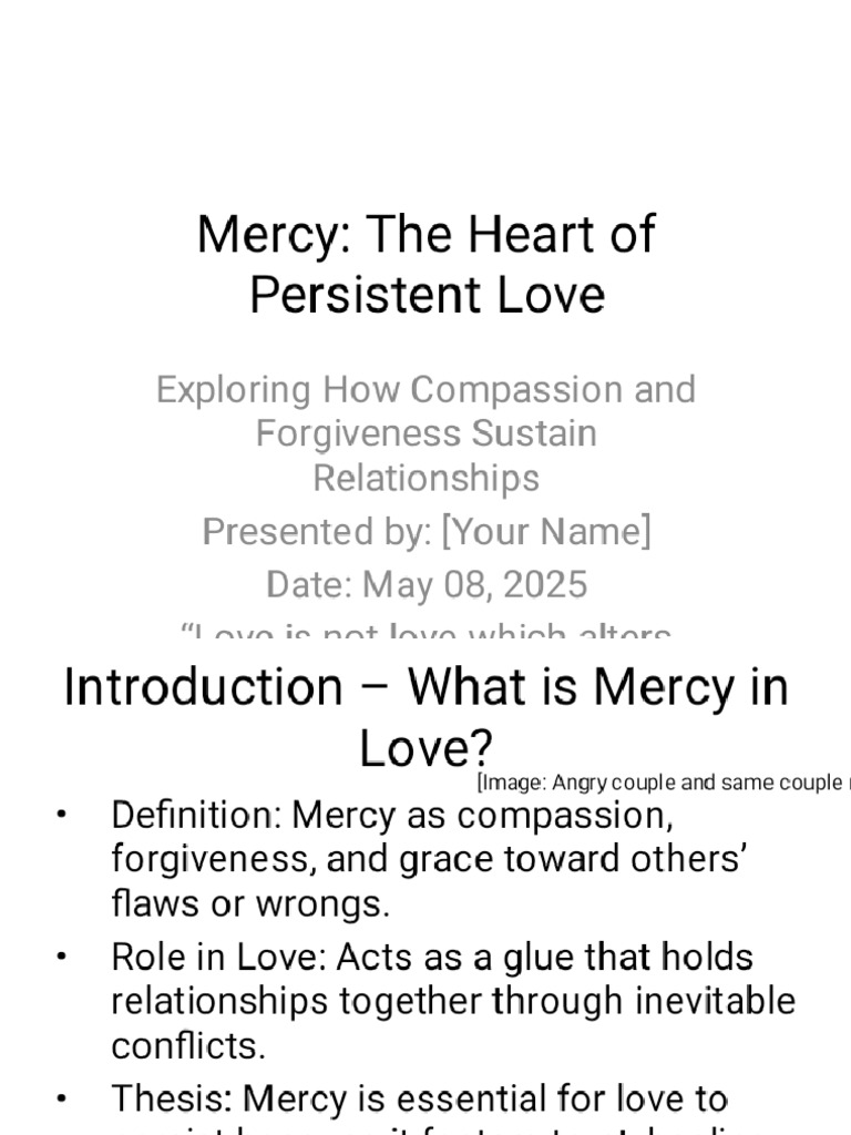Mercy Persistent Love Presentation Images Phoenix | PDF