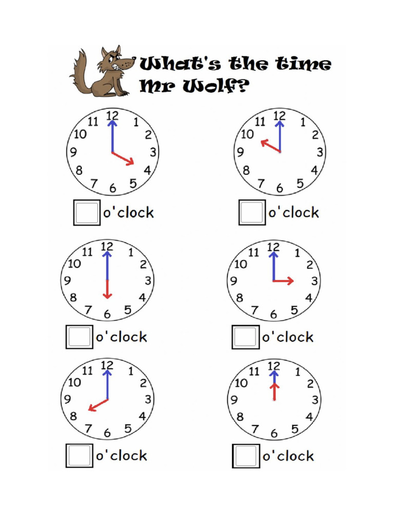 Time Worksheet 1 | PDF