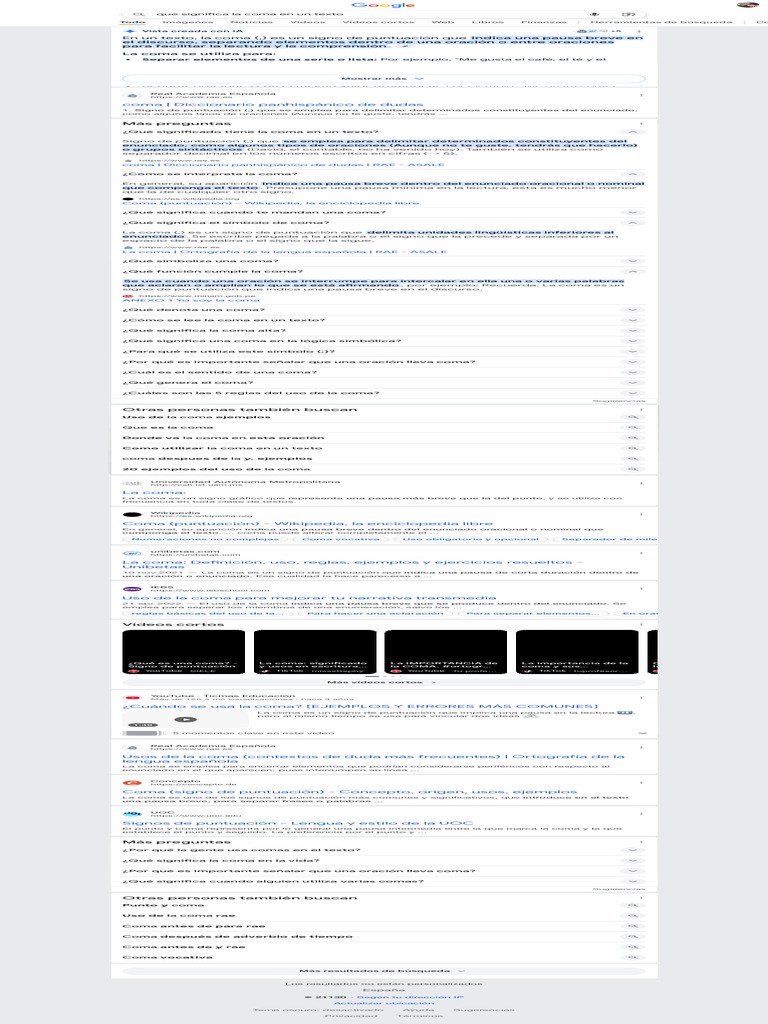 Que Significa La Coma en Un Texto - Buscar Con Google | PDF | Coma ...