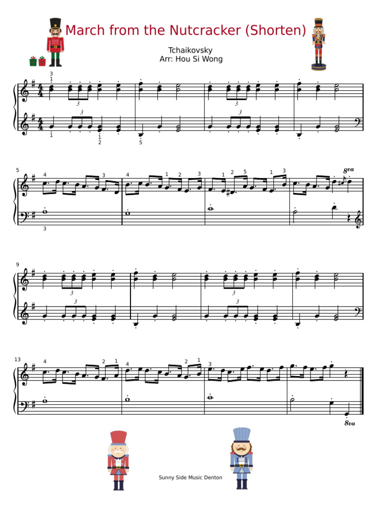 March From The Nutcracker - Tchaikovsky Shorten | PDF