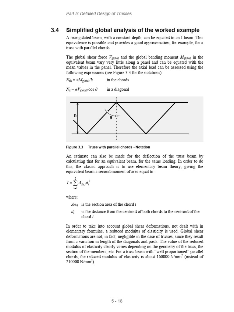 SSB05 Detailed Design of Trusses 2 | PDF | Truss | Bending
