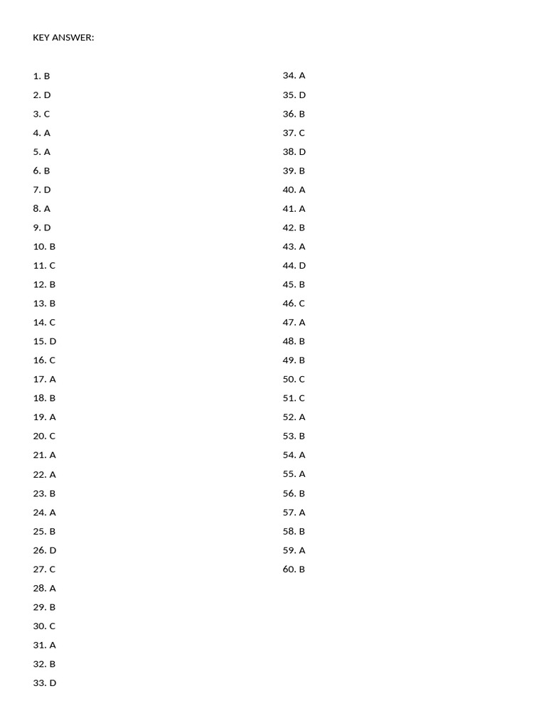 Key Answer | PDF