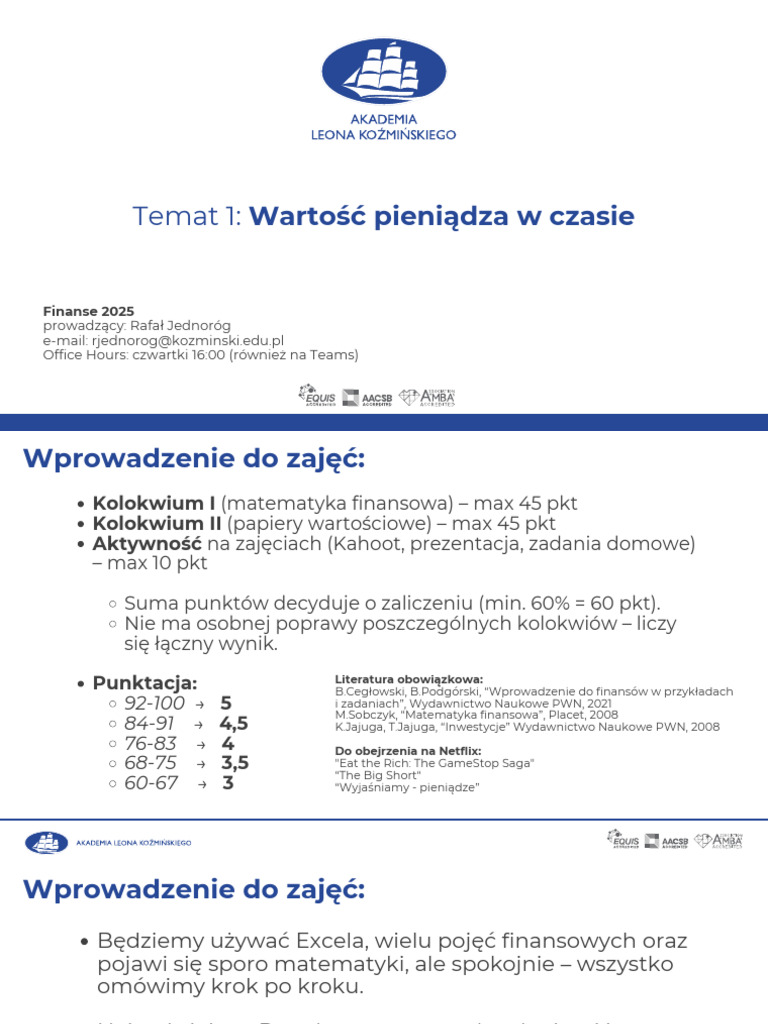 Finanse Prezentacja | PDF