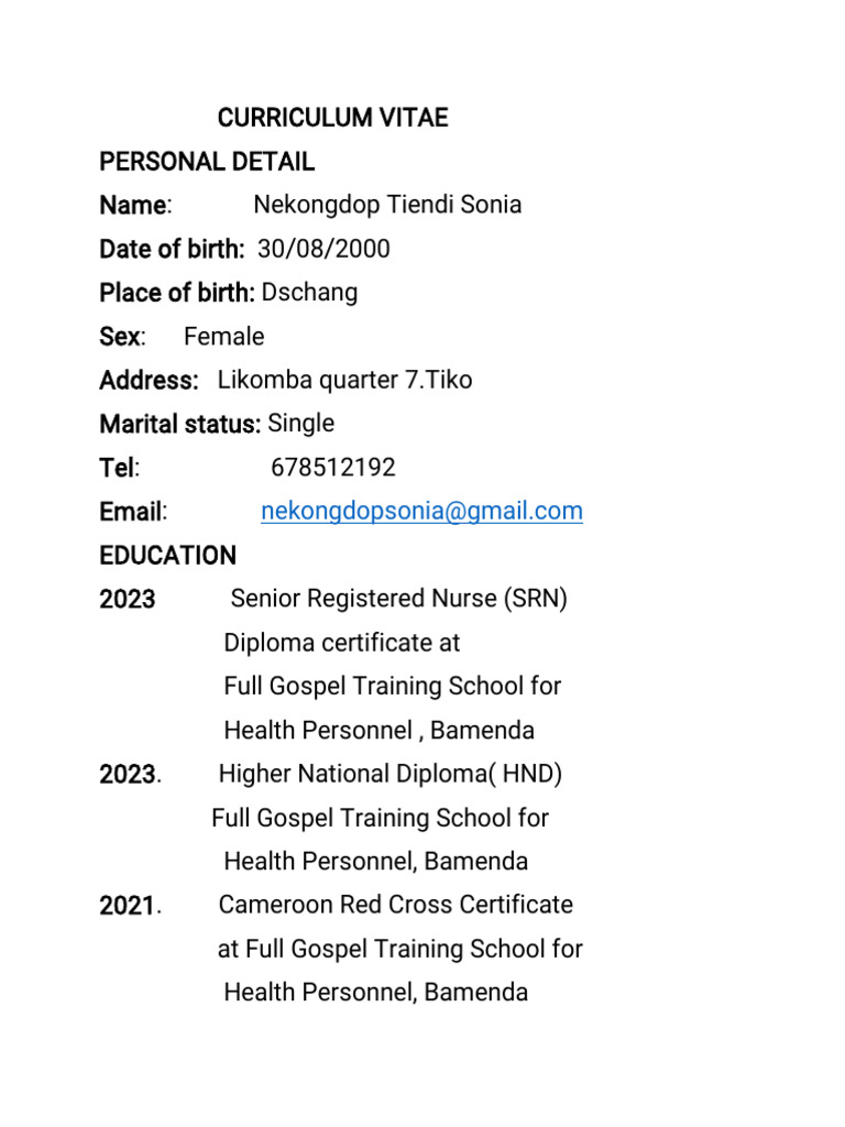 Sonia S CV Updated1 | PDF