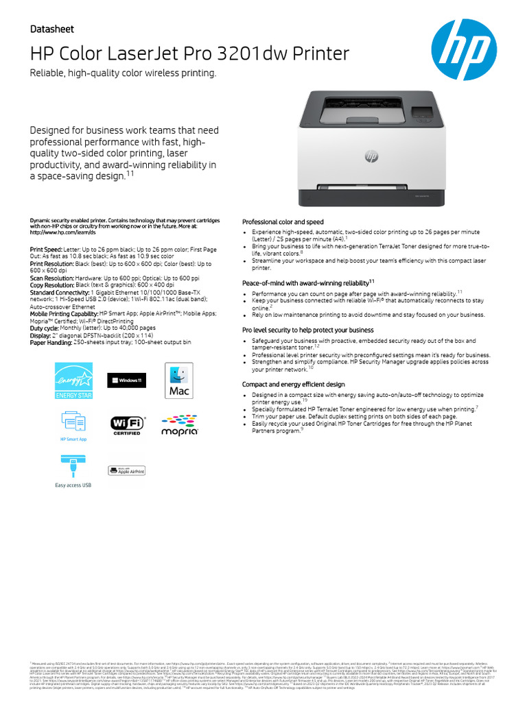 Datasheet | PDF | Printer (Computing) | Office Equipment