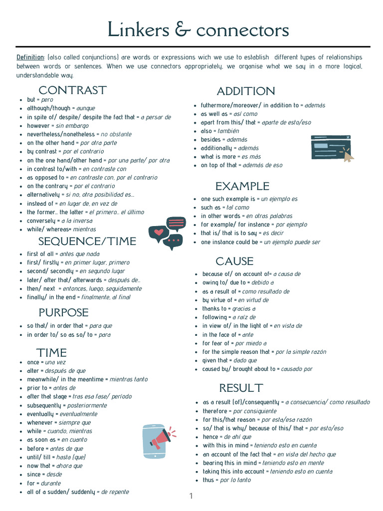 Connectors - 20250508 - 124134 - 0000 | PDF | Adjective | Linguistic ...