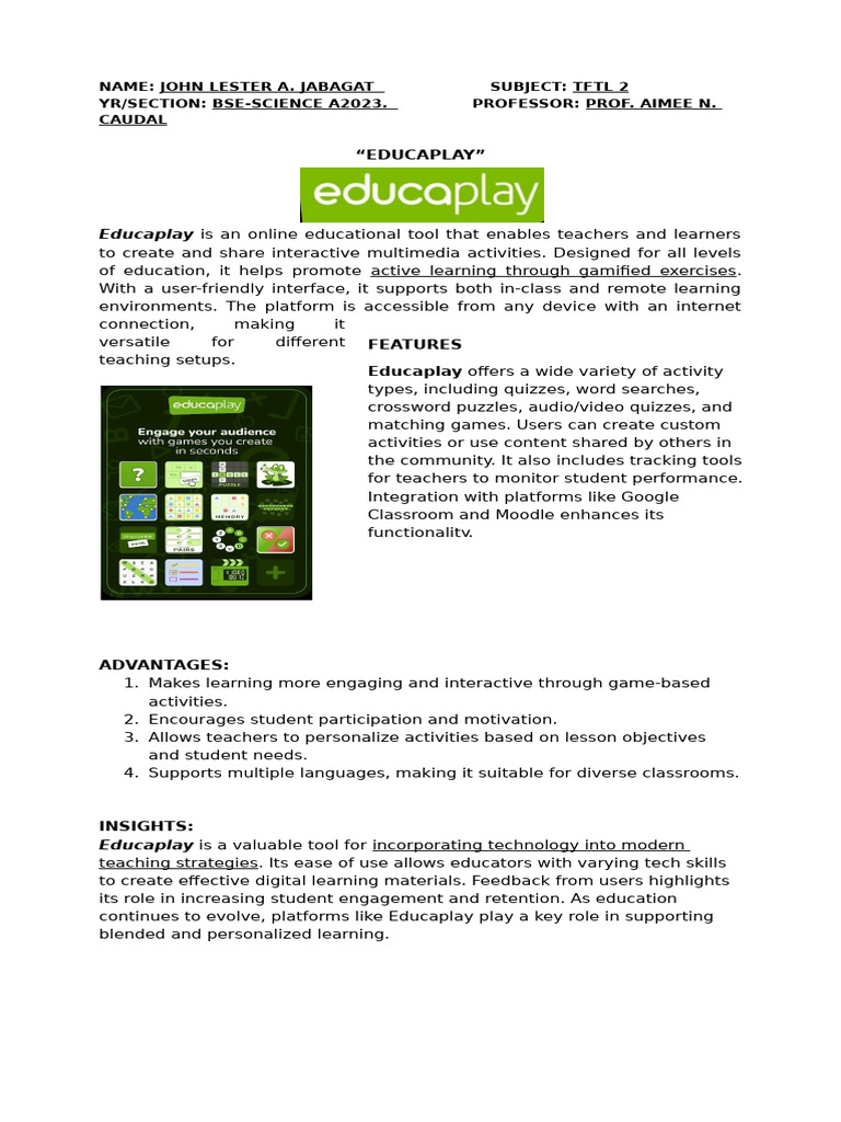 TFTL 2 (Educaplay) | PDF