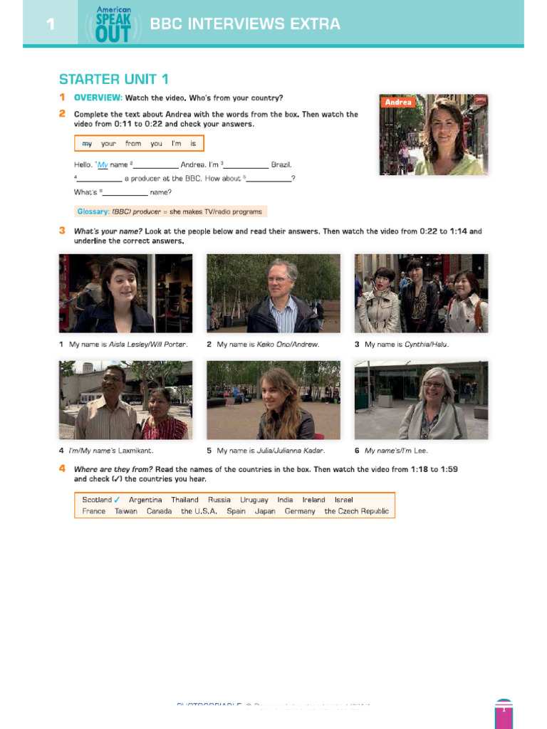 BBC Starters 1 | PDF