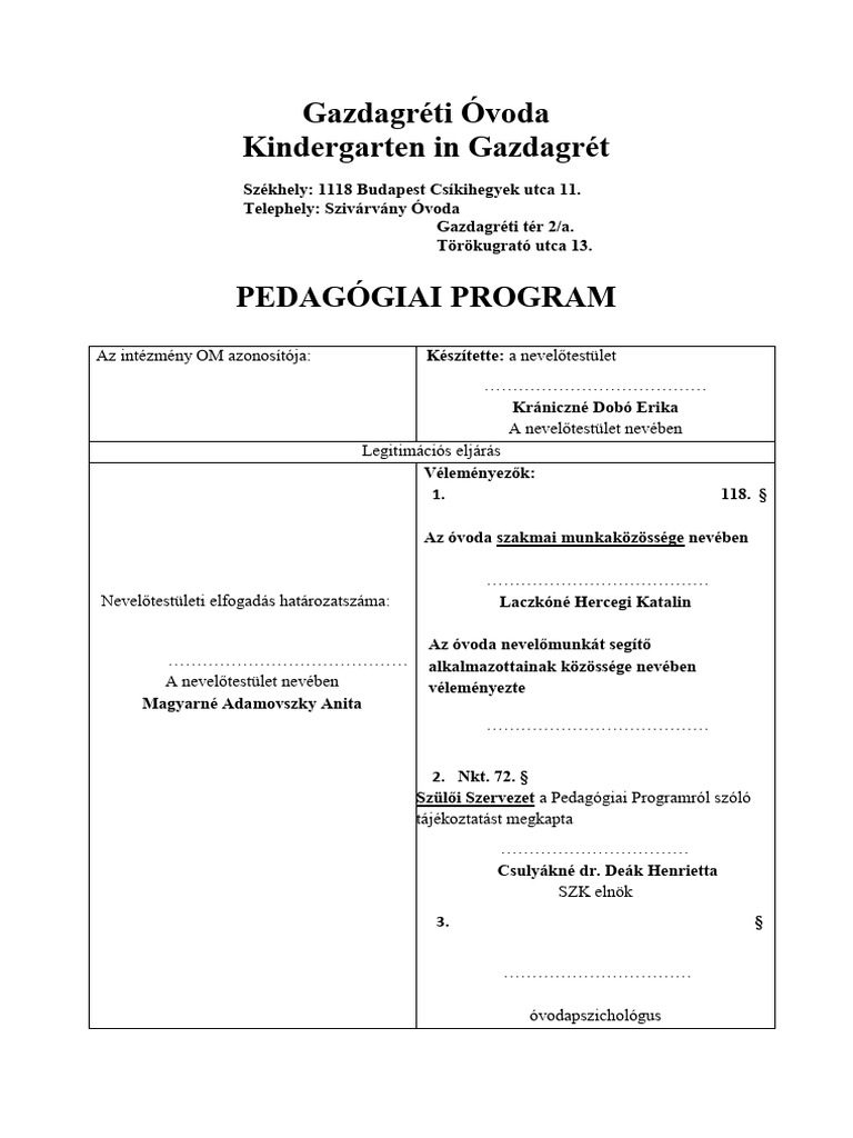 pedagogiai_program tanulni | PDF