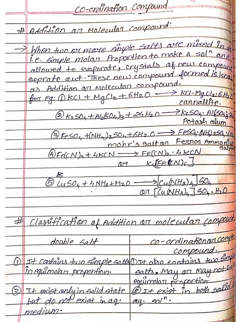 Co Ordination Compound | PDF
