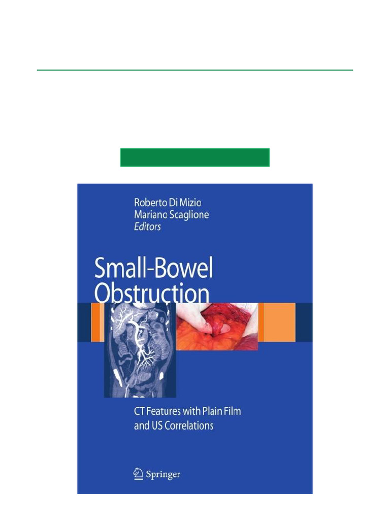 Small Bowel Obstruction CT Features With Plain Film and US Correlations ...