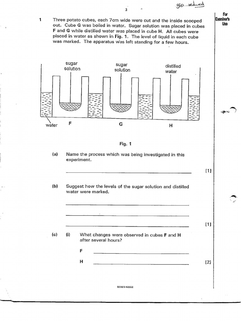 Integrated Science 2002 Paper 3 | PDF
