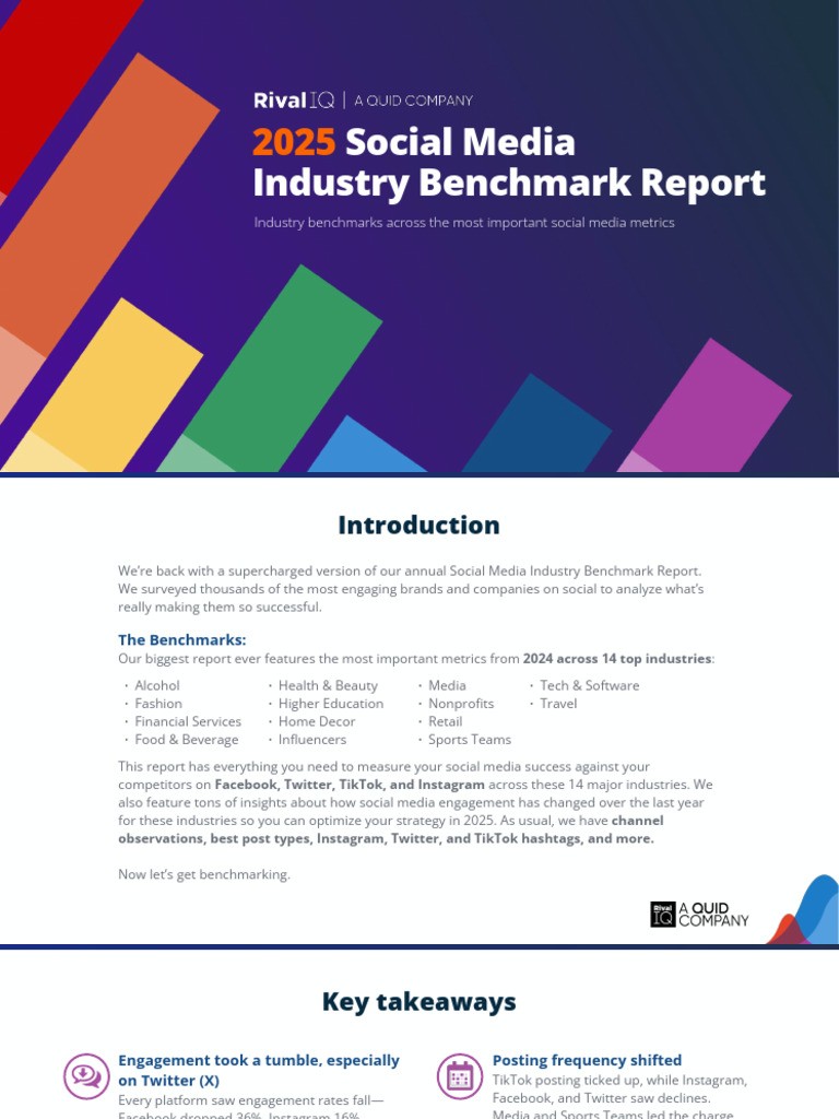 2025 Social Media Industry Benchmark Report | PDF