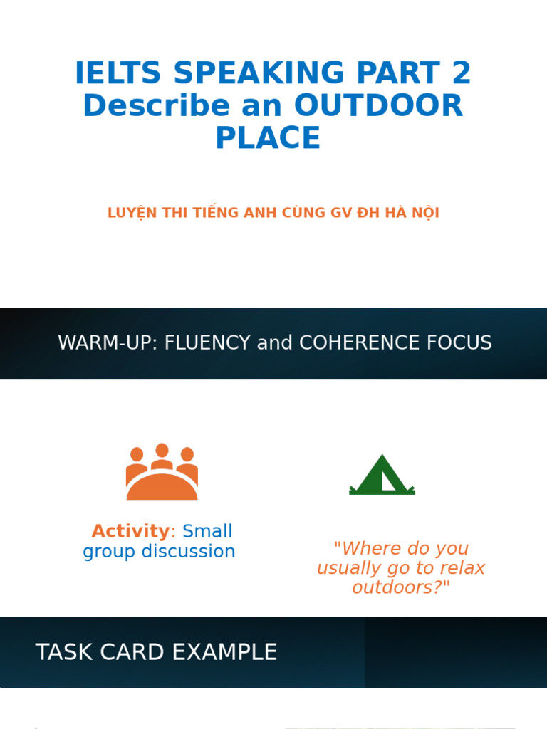 IELTS Speaking: Outdoor Place Guide | PDF | Trail | Fluency