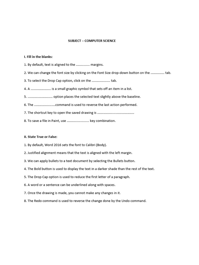 Computer Grade 3 | PDF