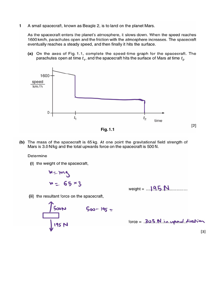 O Level Physics p2 Practice Unit One Solved | PDF