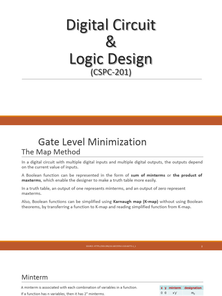 #2 Gate Level Minimization & K-Map | PDF | Theory Of Computation | Boolean Algebra