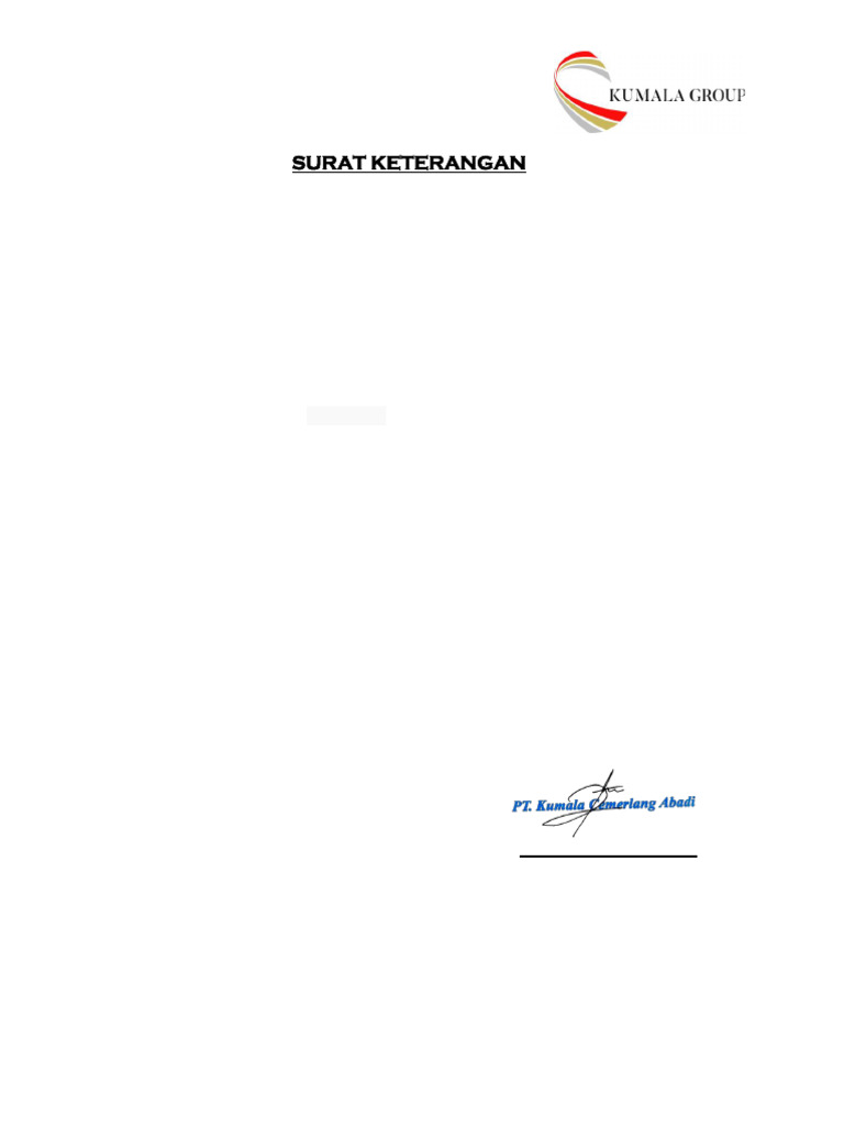 Surat Keterangan Dan Berhenti Bekerja - Husni | PDF