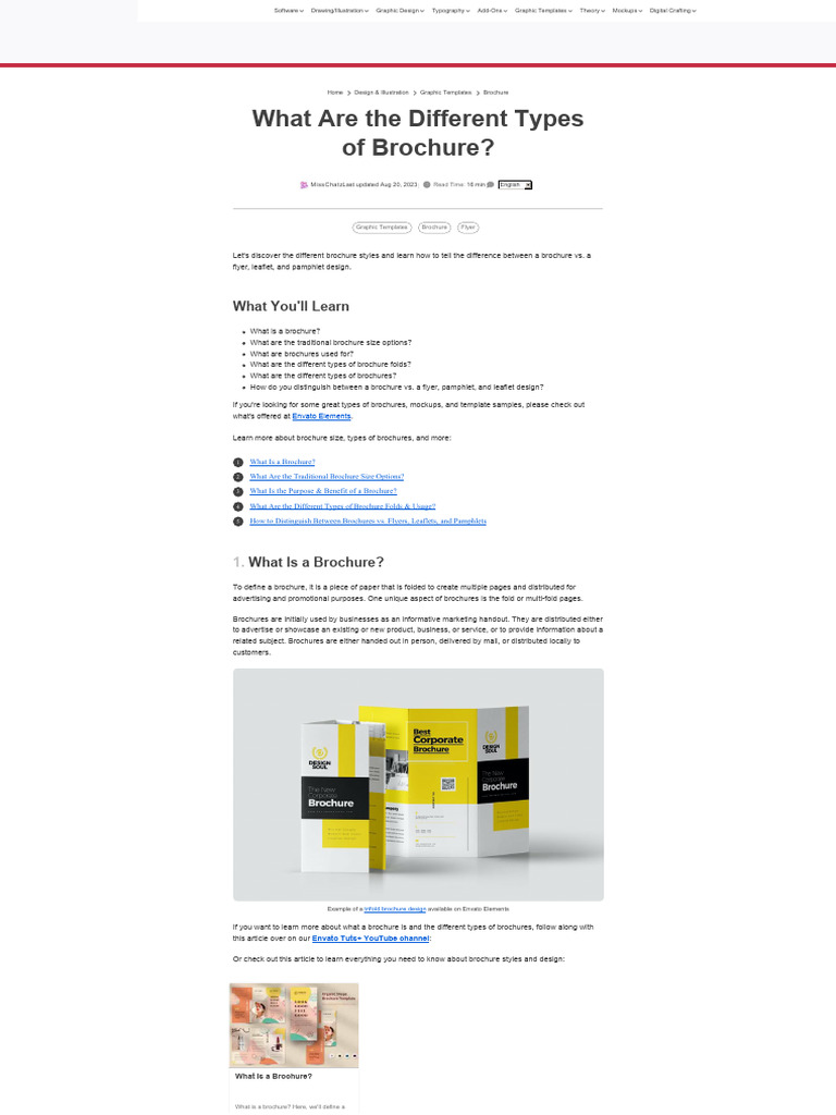 What Are The Different Types of Brochure - Envato Tuts+ | PDF | Brand ...