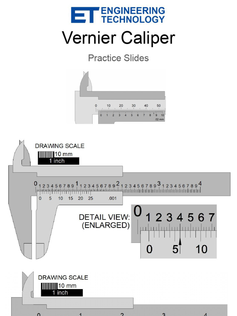 Vernier Caliper Practice Sheets | PDF