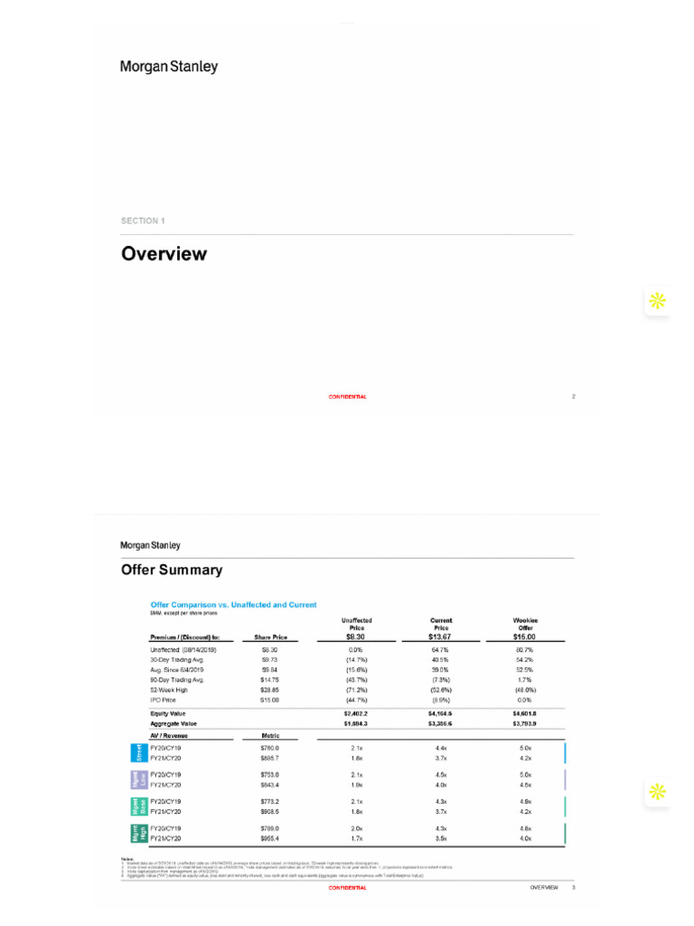 Project Falcon - Morgan Stanley | PDF | Valuation (Finance ...