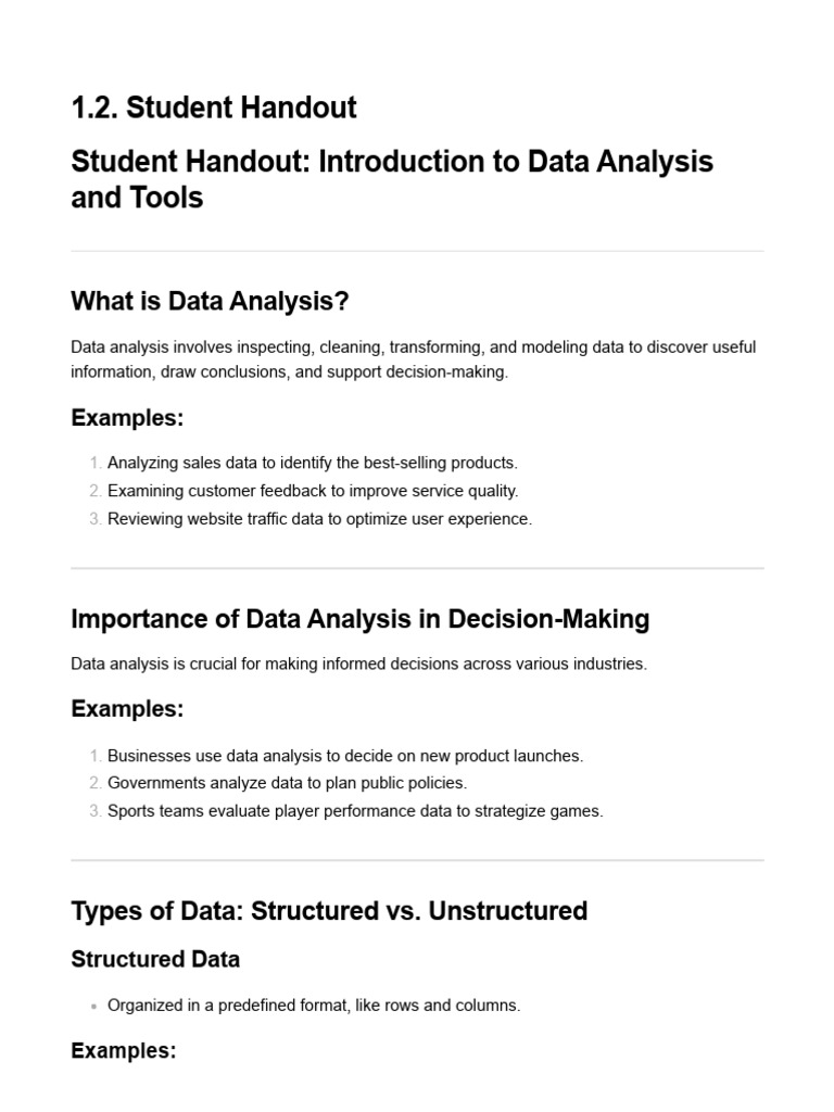 student handout_956 | PDF | Data Analysis | Analytics