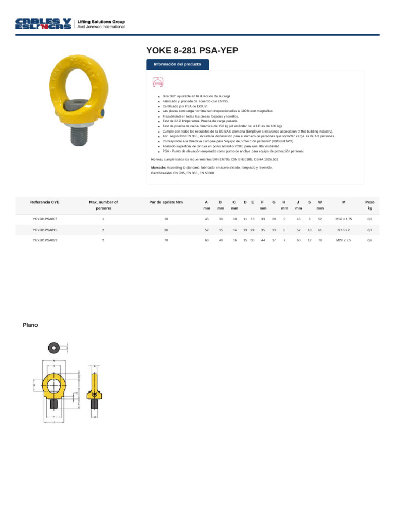 Productpage - YOKE 8-281 PSA-YEP | PDF