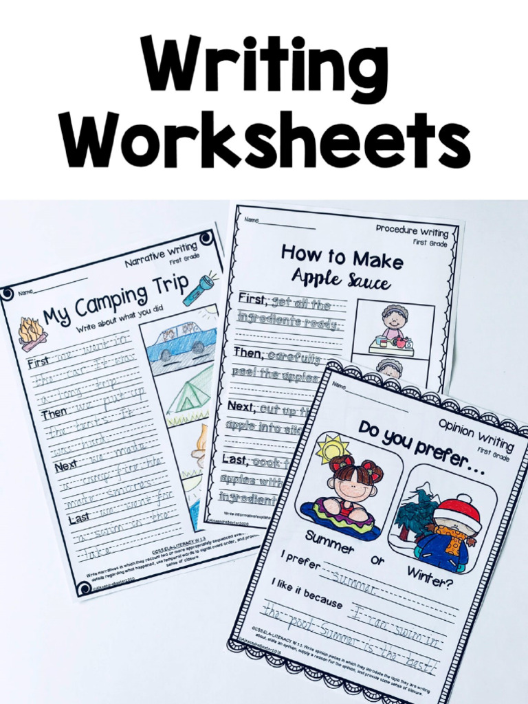 Free First Grade Writing Worksheets | PDF