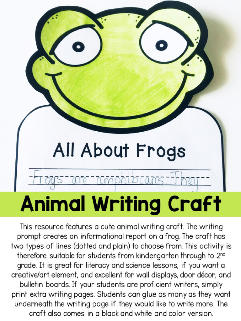 Free Frog Writing Craft | PDF