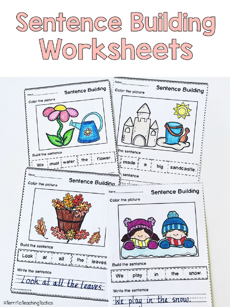 Free Seasonal Sentence Building Worksheets | PDF