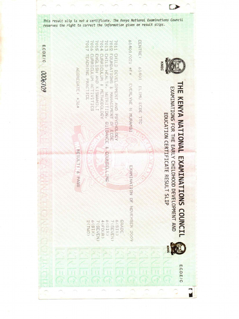 Result Slip | PDF