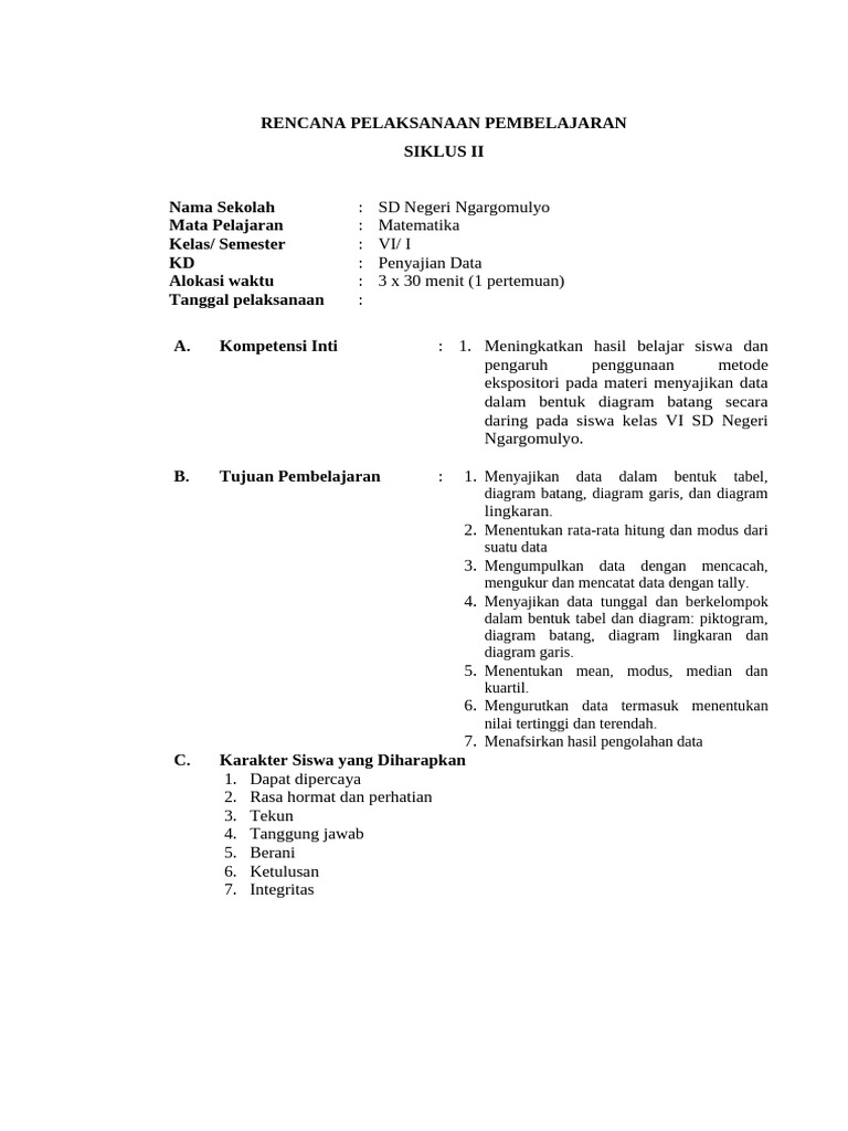 RPPH Siklus Ii Apkg | PDF