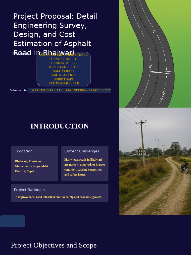 Project Proposal Detail Engineering Survey Design and Cost Estimation ...