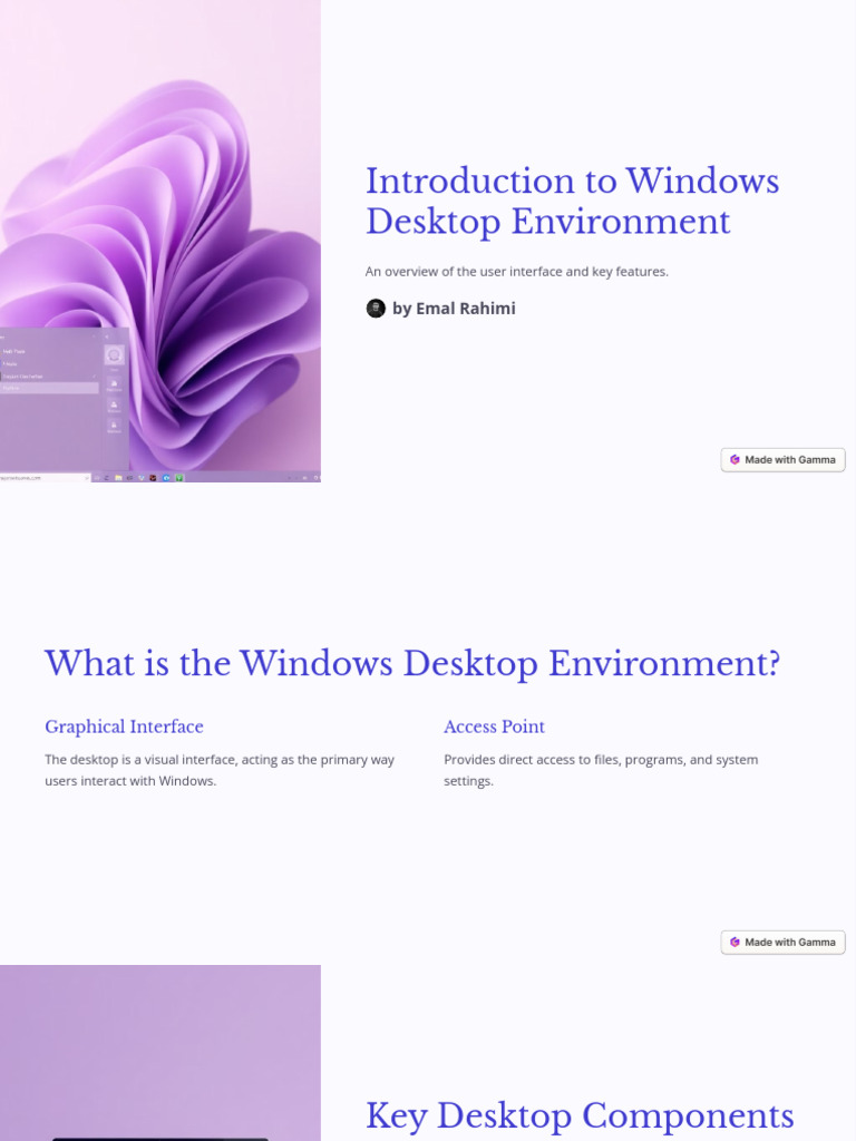 Introduction To Windows Desktop Environment | PDF