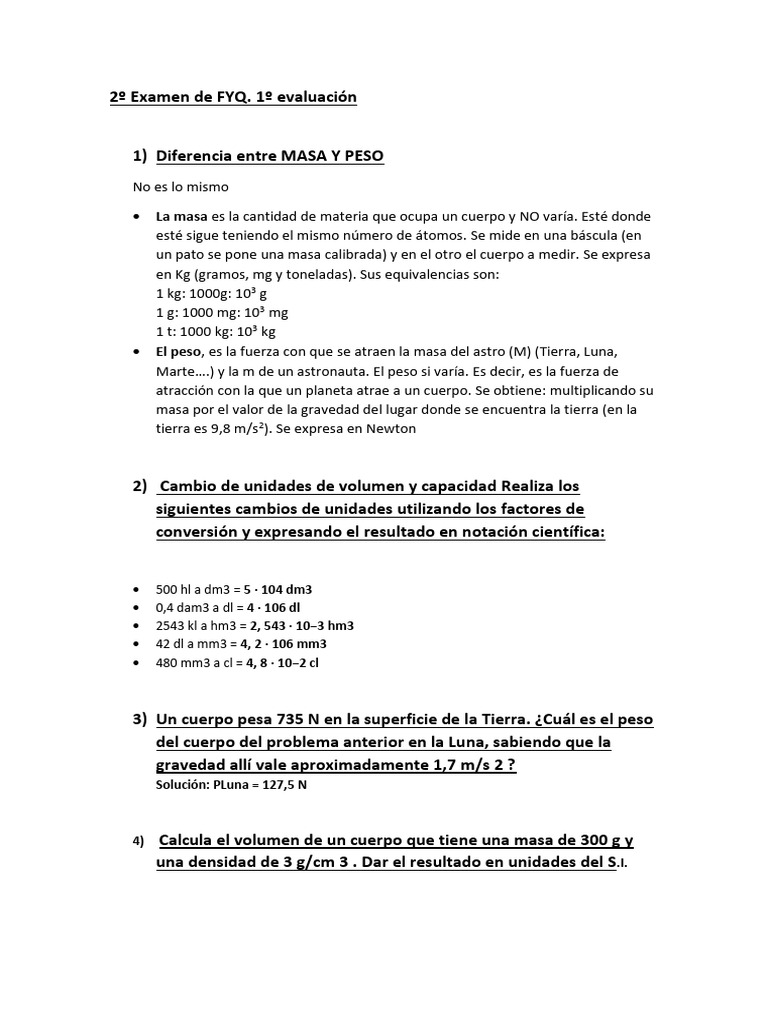 Examen Fyq | PDF
