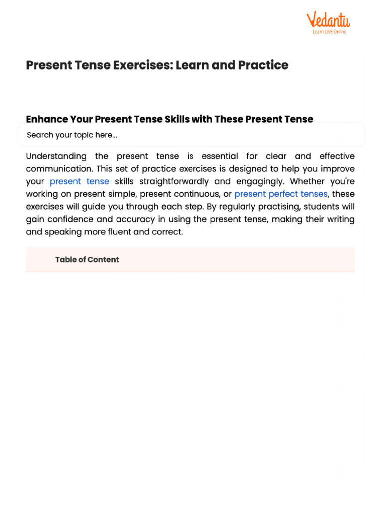 Present Tense Exercises - Learn and Practice | PDF