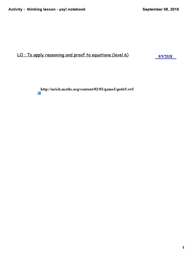 Algebra - Sometimes, Always, Never | PDF | Mathematics | Algebra