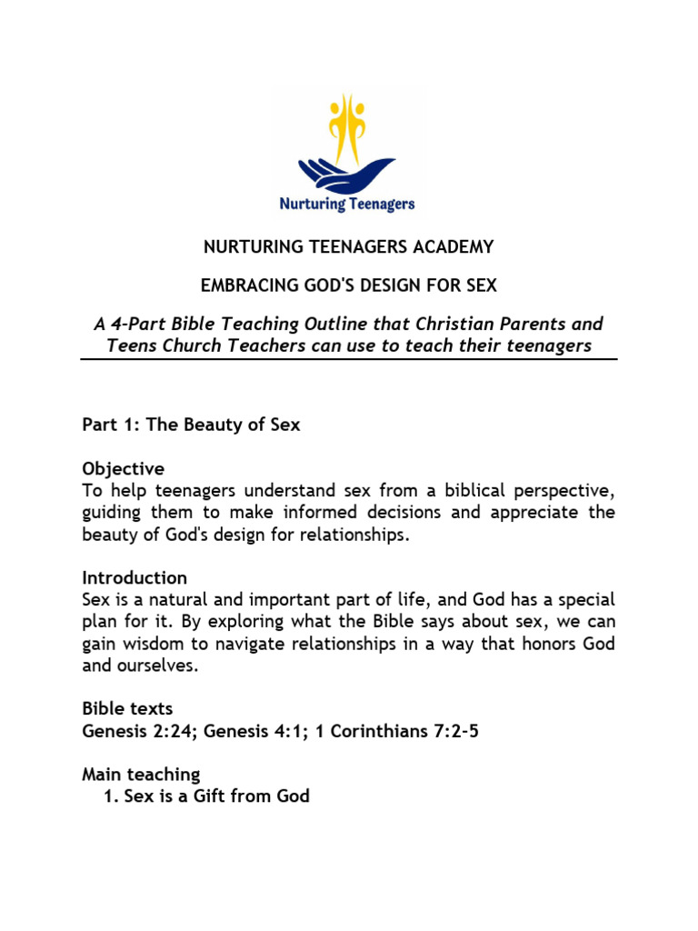 Biblical Guidance on Teen Sexuality | PDF | Love | Adultery