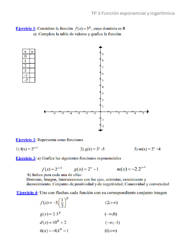 TP3 Funcion Exp y Log | PDF