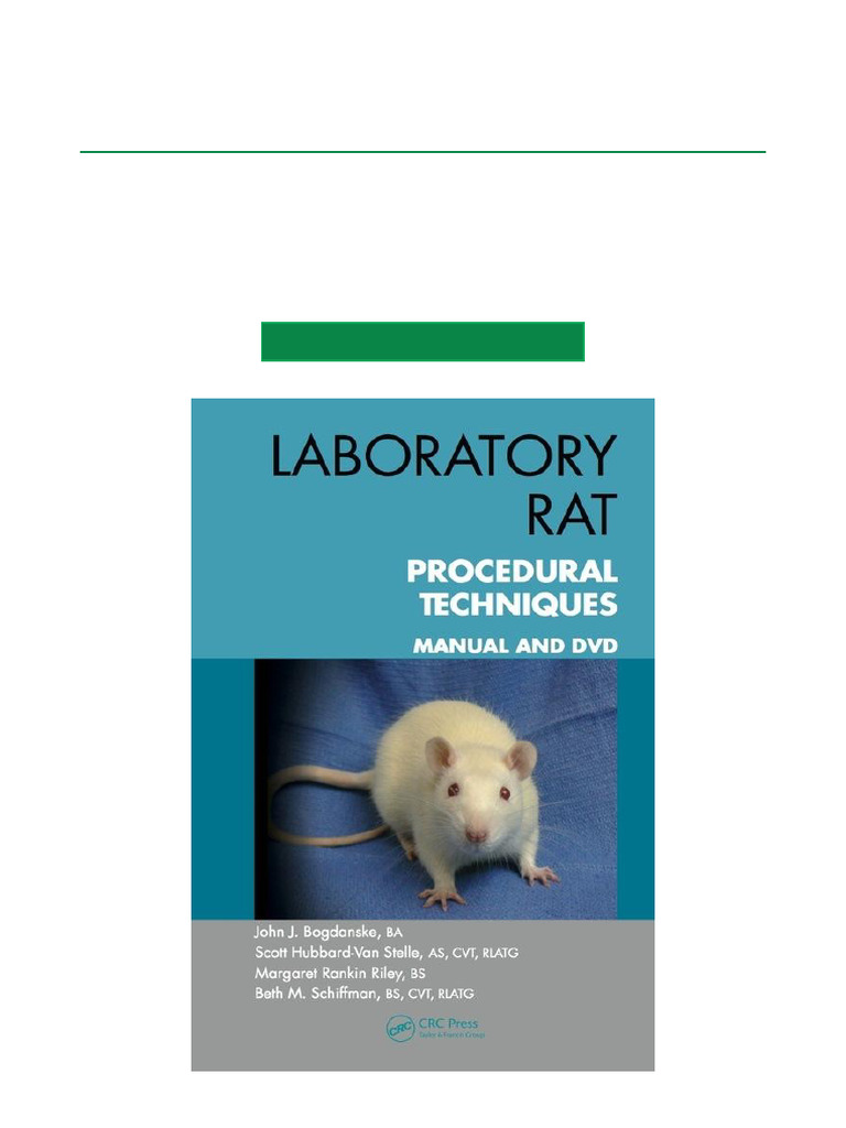 Laboratory Rat Techniques Manual & DVD | PDF | Clinical Medicine | Medicine