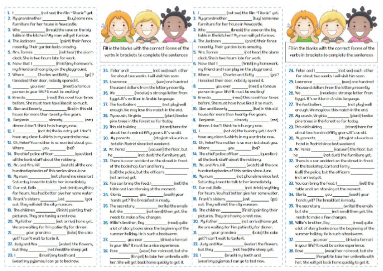 Present Perfect-Worksheet | PDF