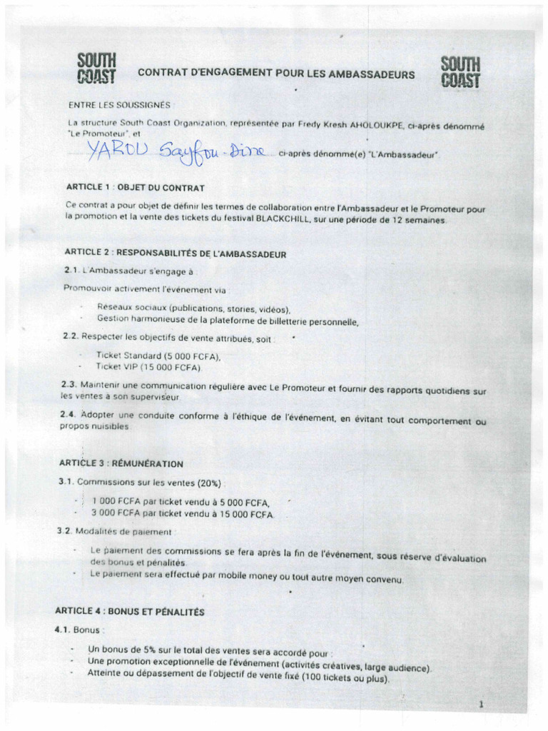Contract | PDF