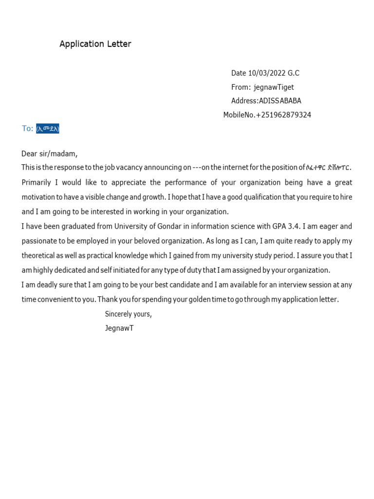 Job Application for Software Developer Position | PDF | Desktop ...