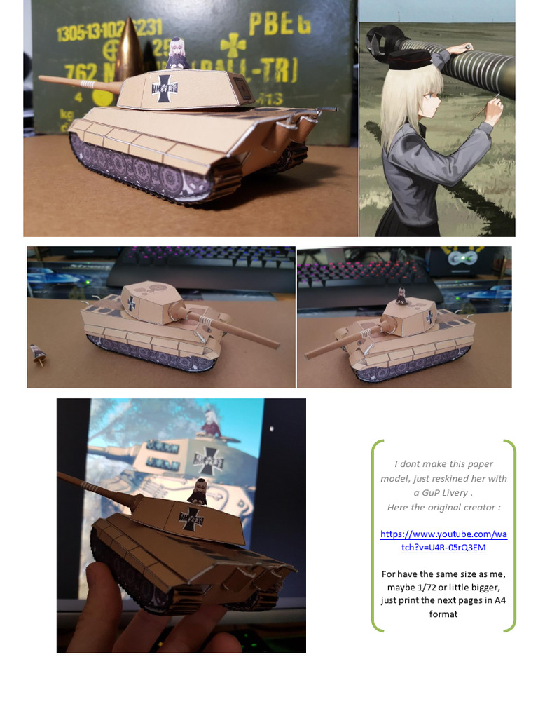 Panzer Tigre II Kuromorimine (GuP Papercraft) | PDF
