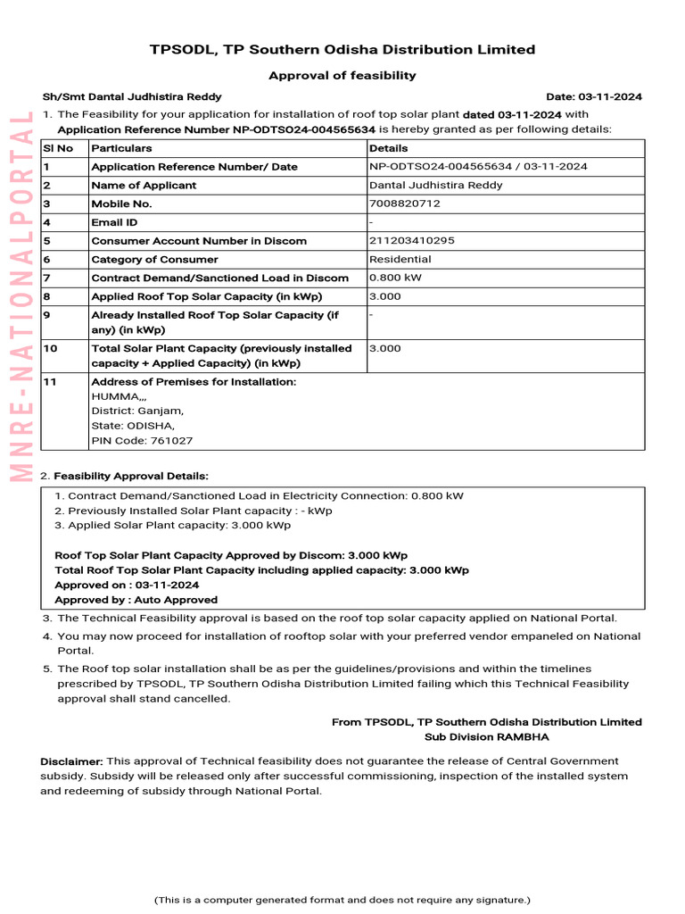 TPSODL, TP Southern Odisha Distribution Limited: Approval of ...