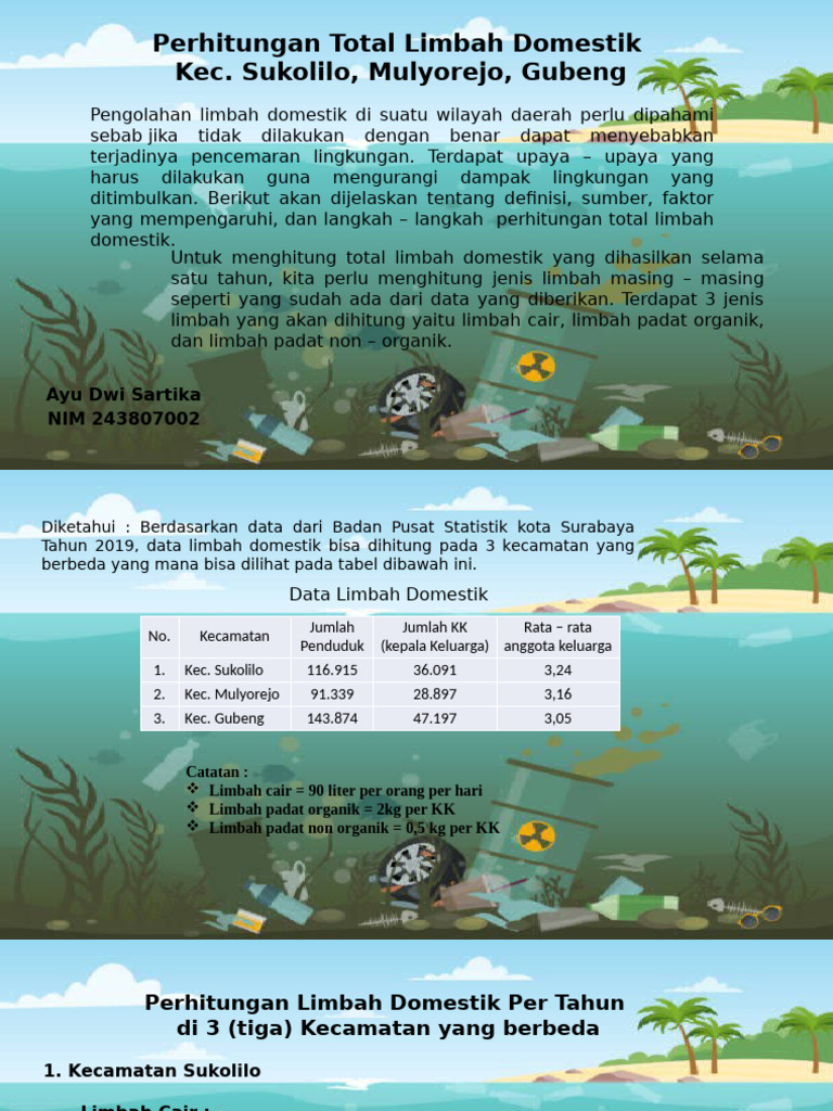 Perhitungan Limbah Domestik | PDF