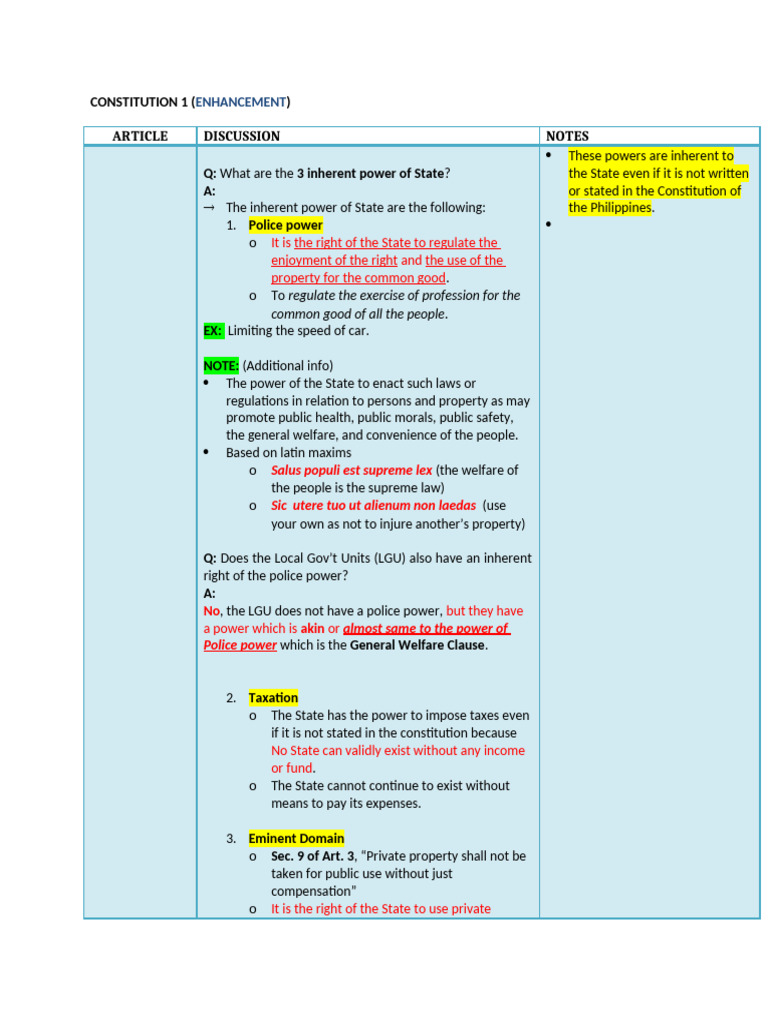 Inherent Powers of the State Explained | PDF | Habeas Corpus | Police ...