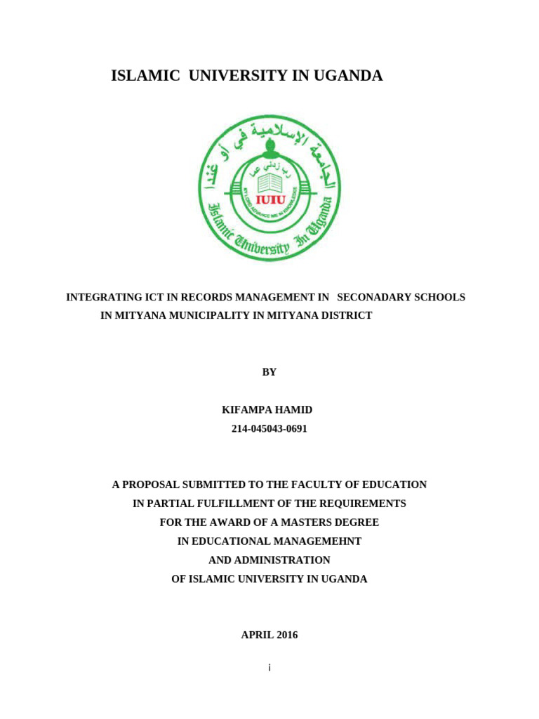 INTEGRATING ICT IN RECORDS MANAGEMENT Copy 2 KIFAMPA Edited | PDF ...